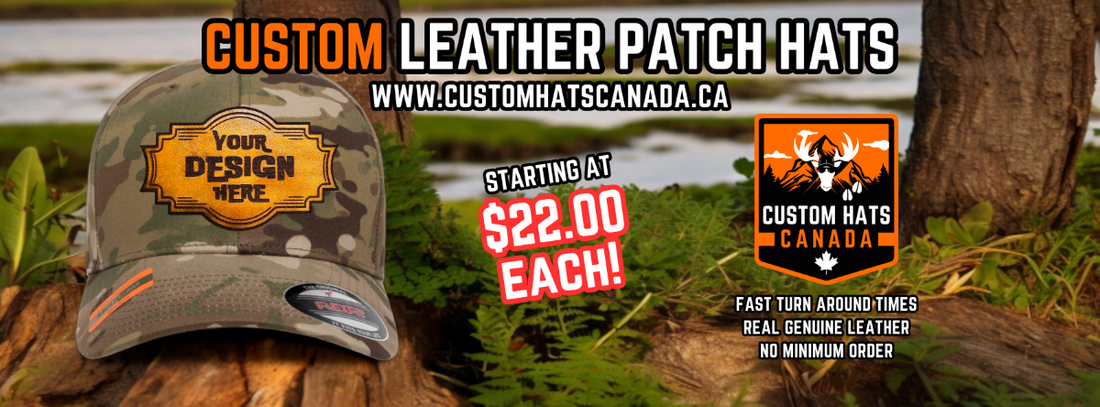 Custom Made Leather Patch Hats – Custom Hats Canada